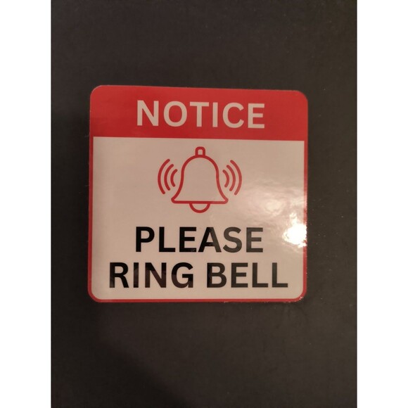 Art | Please Ring Bell Notice Sticker Sign Waterproof Vinyl Decal 2 ...
